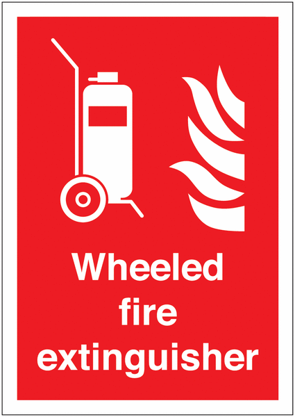 Wheeled Fire Extinguisher Sign | Seton