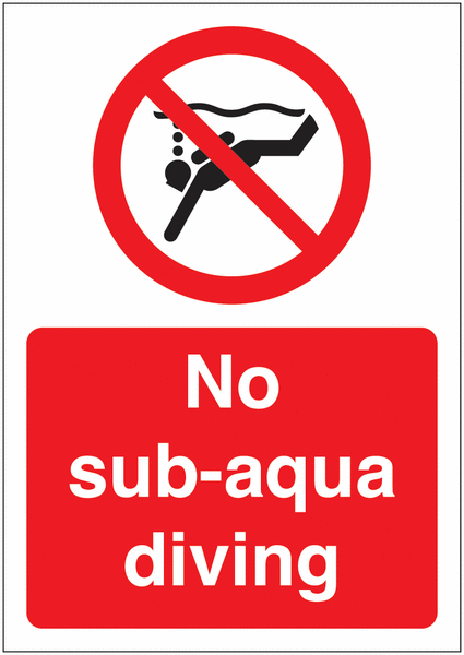 No Sub-Aqua Diving Sign | Seton