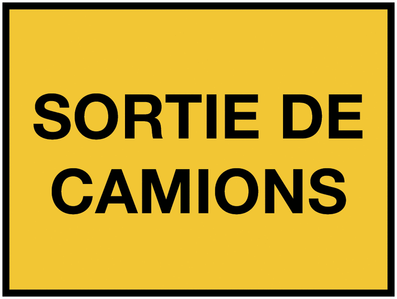 Panneau de chantier KC1 - Sortie de camions | Seton