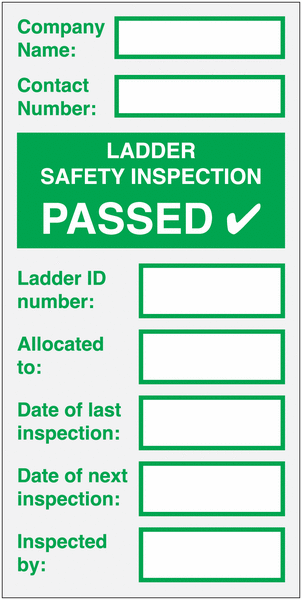 Ladder Passed Safety Inspection Labels | Seton