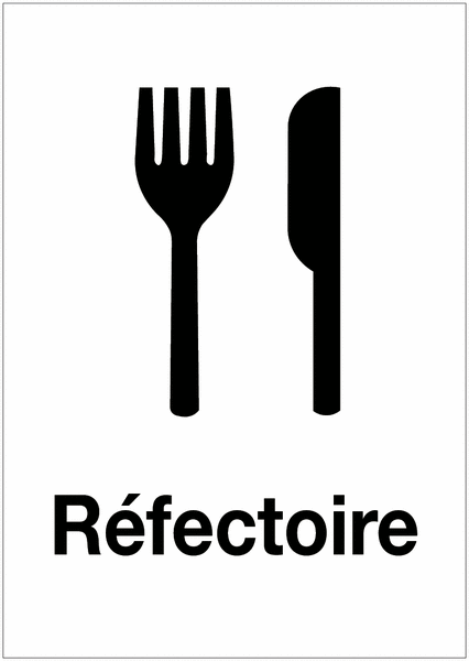 Panneaux ISO 7001 "Réfectoire" avec texte - CF001 | Seton