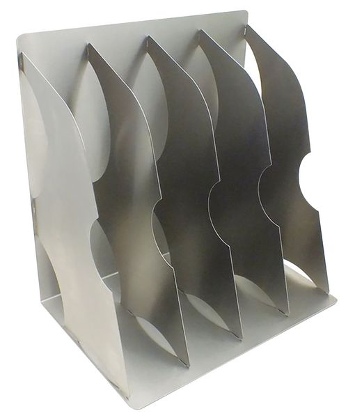 Portadocumentos detectable en acero inoxidable con 4 compartimentos ...