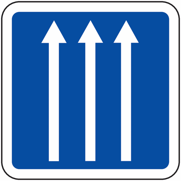Panneau routier indication circulation voies C24A5 | Signals