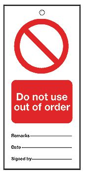 Pack of 5 - Brady Write On Safety Tags With Nylon Tags | Seton