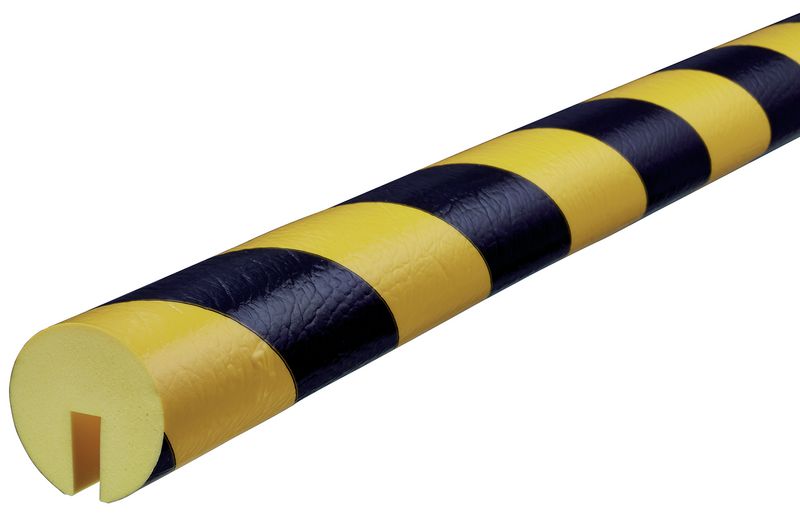 Rounded Polyurethane Foam Edge Impact Protectors Hatched
