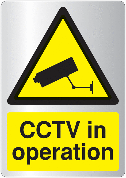 Deluxe Metal Look Safety Signs - CCTV in Operation | Seton