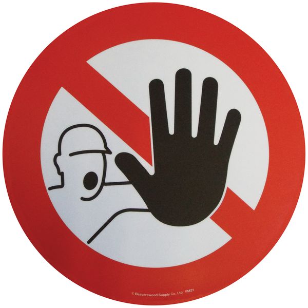 Floor Graphic Markers - Stop/Man with Hand Symbol | Seton