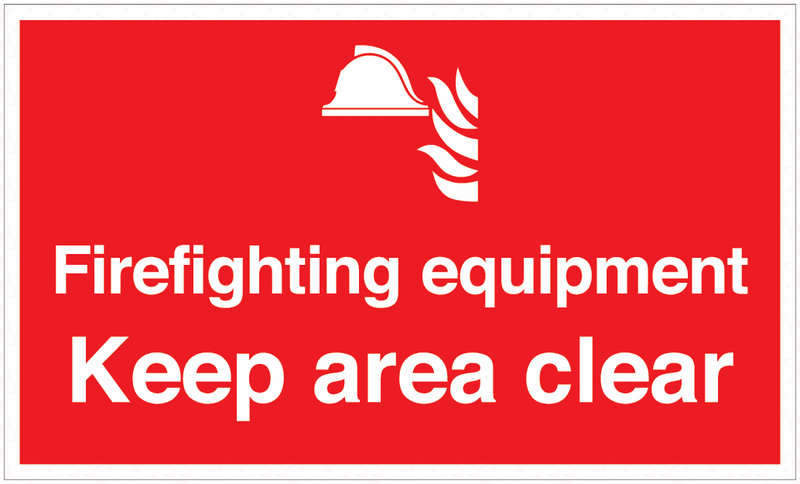 Fire Fighting Equipment Keep Clear Non-Slip Floor Sign | Seton