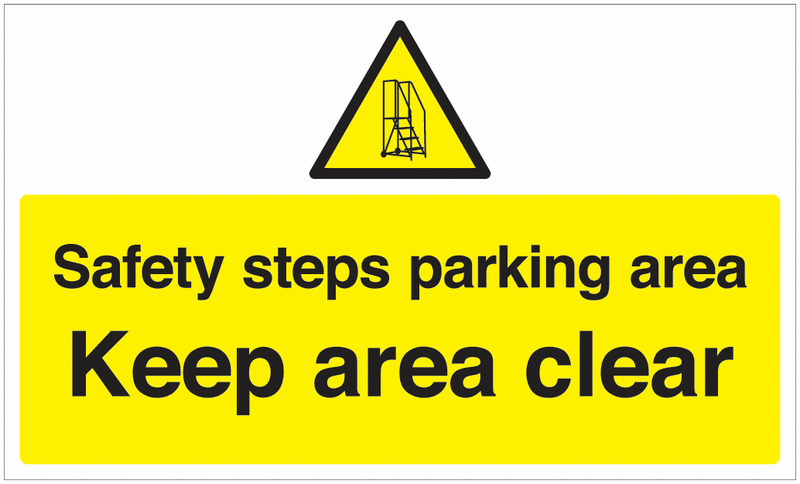 Safety Steps Parking Area Anti-Slip Floor Sign | Seton