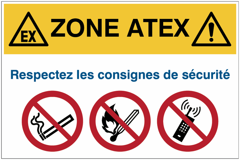 Pictogramme ATEX et signalisation atmosphère explosive | Seton