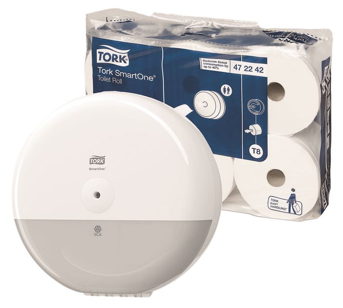 Tork® Smart One Toilet Tissue & FREE Dispenser | Seton