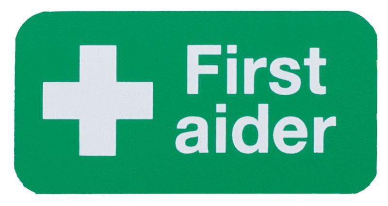 First Aider Safety Badge - Rectangle | Seton