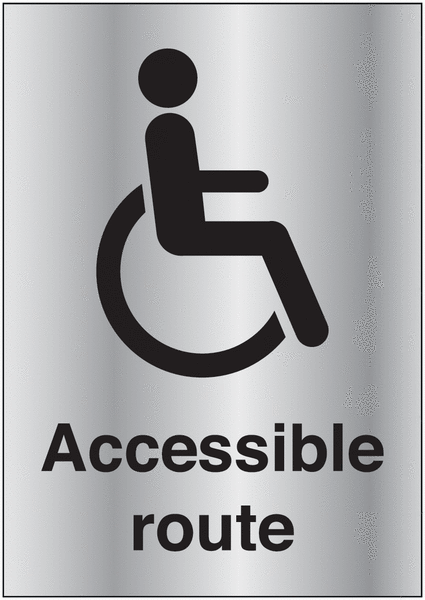 Metal Look Signs - Accessible Route | Seton