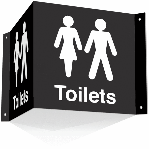 Male and Female Toilet Projecting Signs | Seton