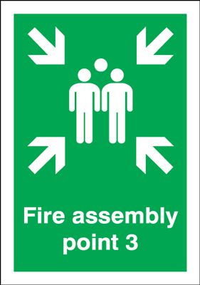 Fire Assembly Point 3 Signs | Seton