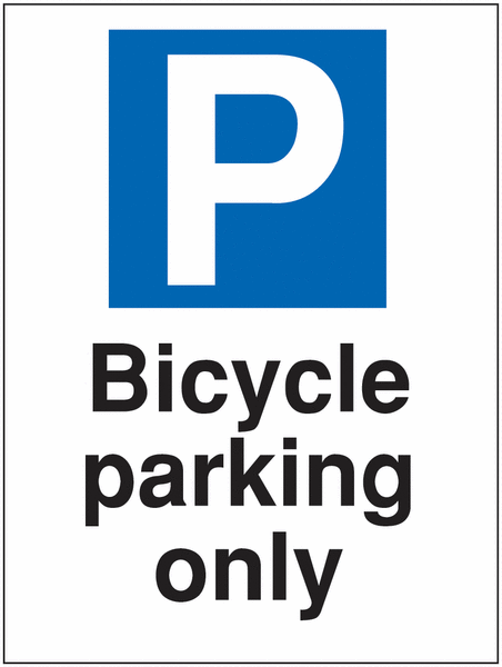 Cycle & Motorbike Parking Signs - Bicycle Parking Only | Seton
