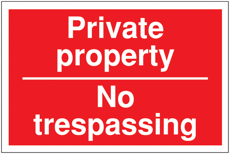 Car Park Security Signs- Private Property/No Trespassing | Seton