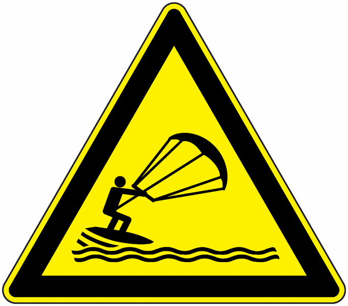 Panneau danger pratique de kite surf | Signals