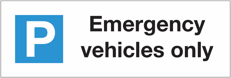 Emergency Vehicles - Parking Bay Signs | Seton