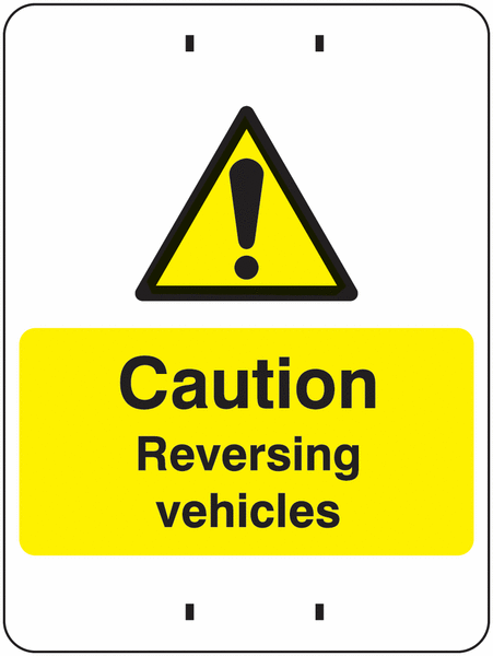 Caution Reversing Vehicles Temporary Post Mounted Sign | Seton