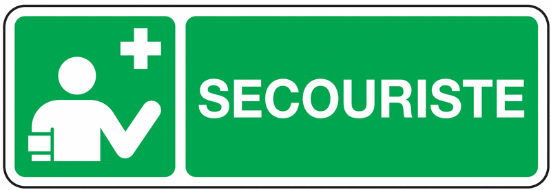 Panneaux secouriste avec picto et texte | Signals
