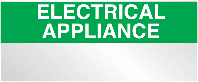 Electrical Appliance - Aluminium Foil Write-On Labels | Seton