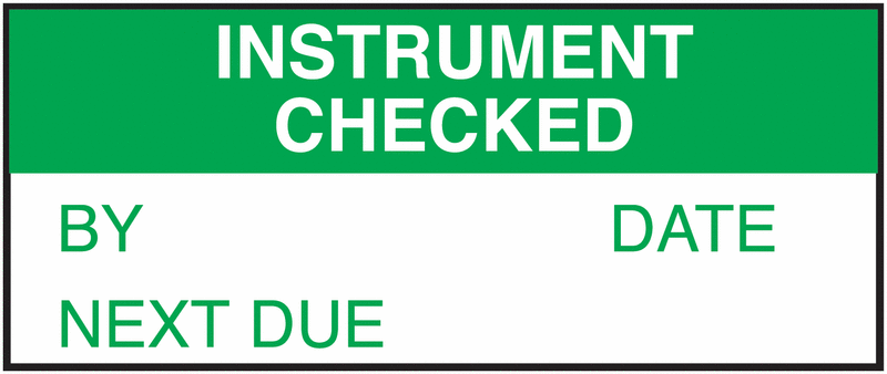 Instrument Checked By/Date Nylon Cloth Write-On Labels | Seton