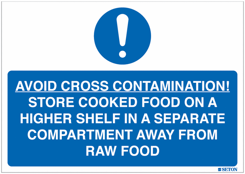 Avoid Cross Contamination Sign (With Symbol) | Seton