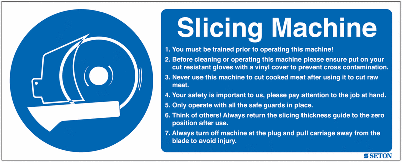 Slicing Machine Sign (With Symbol) | Seton