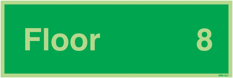 Photoluminescent Floor Level Sign Floor 8. Fast Delivery | Seton