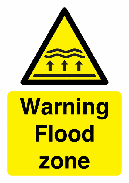 Warning Flood Zone Sign - Quick, Easy Delivery Assured | Seton