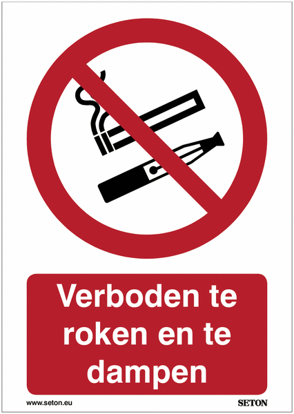 Stickers rookverbod, Pictogram elektronische sigaret | Seton