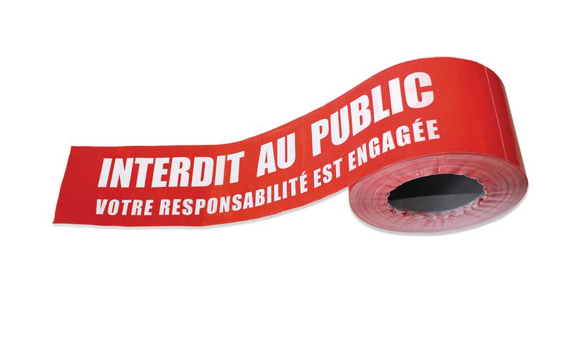 Ruban de signalisation - Interdit au public - Rubalise | Seton