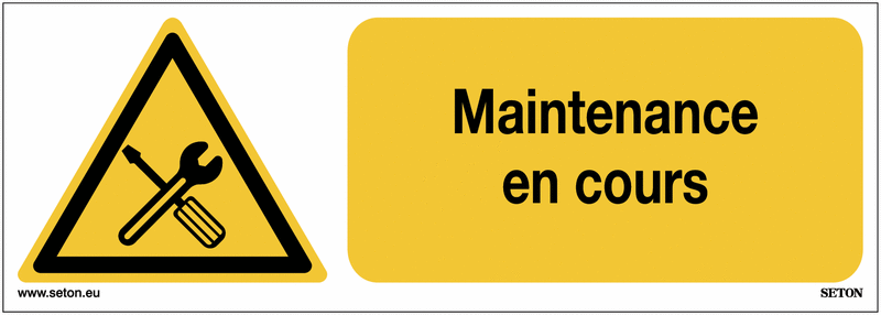 Panneaux danger - maintenance en cours | Seton