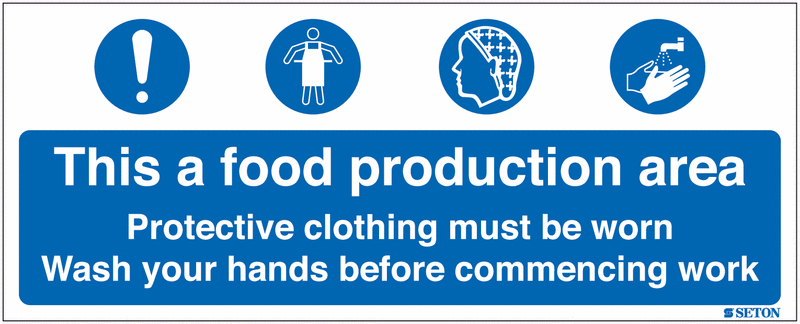 Food Production Area Multi-Message Sign | Seton