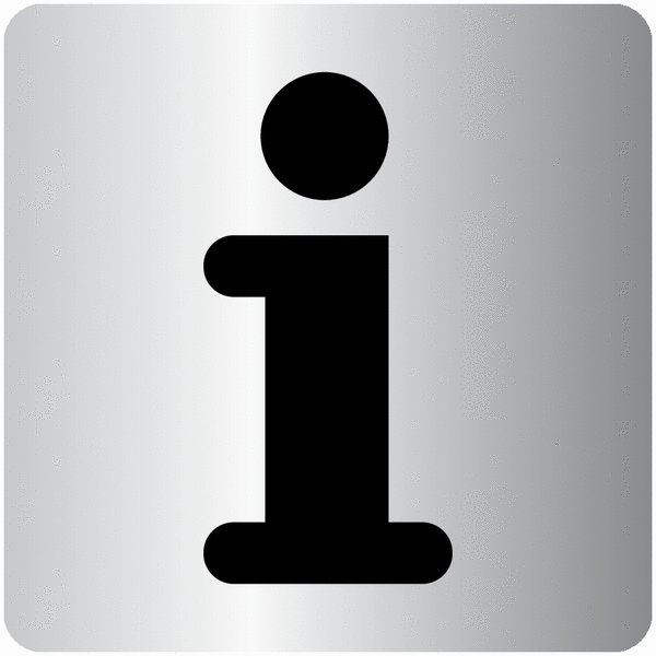 Panneau de porte ISO 7001 "Point d'information" - PF001 | Seton