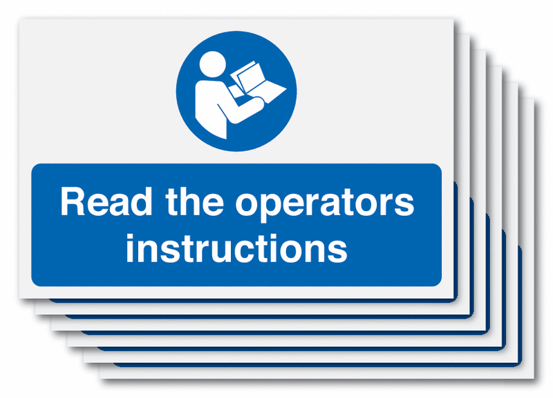 6-Pack Read The Operators Instructions Labels | Seton
