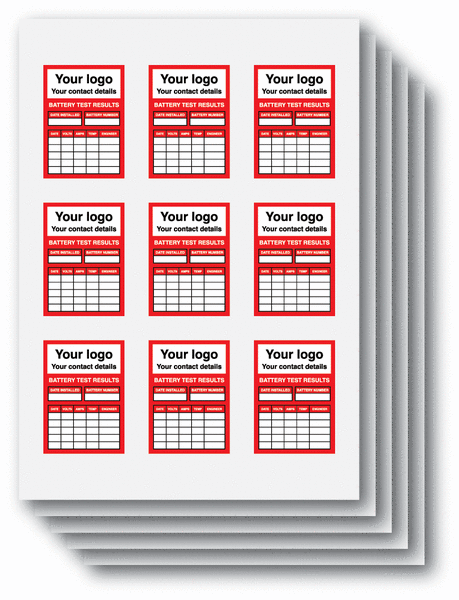 Customisable Battery Test Safety Inspection Labels | Seton