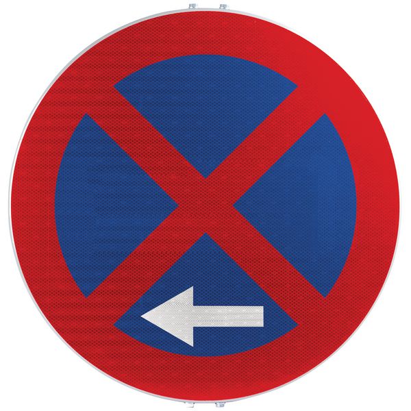 Señal R-307b - Prohibido parar o estacionar a la izquierda (homologada ...