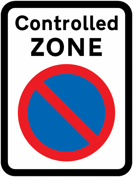 Traffic Signs Controlled Zone No Waiting. Fast Delivery | Seton