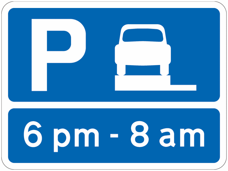 Parking Signs - Park Wholly on Verge 6-8AM | Seton