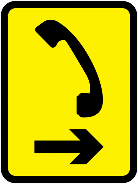 Traffic Signs - Emergency Phone (Arrow Right) | Seton