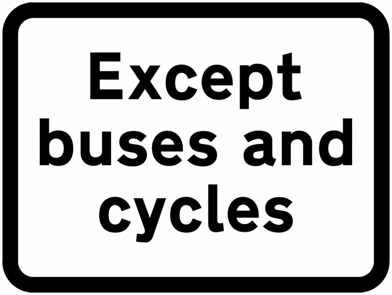 Traffic Signs - Except Buses And Cycles. Quick Delivery | Seton