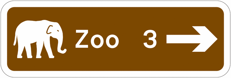 Traffic Signs - Zoo (Arrow Right). Quick, Easy Delivery | Seton