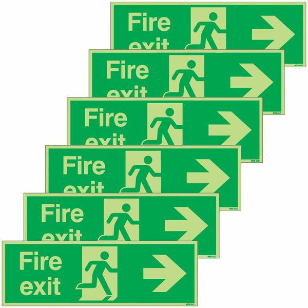 Fire Exit Right Signs - ISO Approved - Fast UK Delivery | Seton