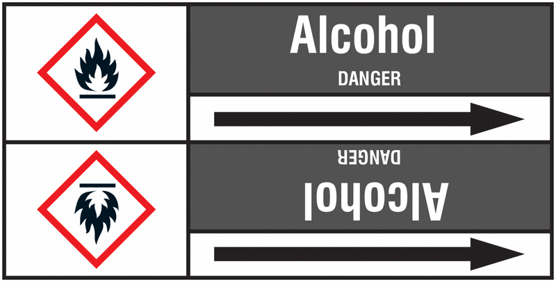 Flammable/Non-Flammable Liquids/Oils Pipemarkers | Seton