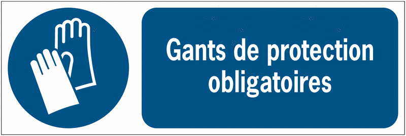 Pictogramme gants obligatoires, gants de protection | Seton