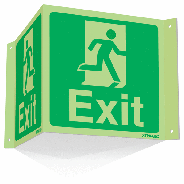 Xtra-Glo Projecting '3D' Exit Sign | Seton