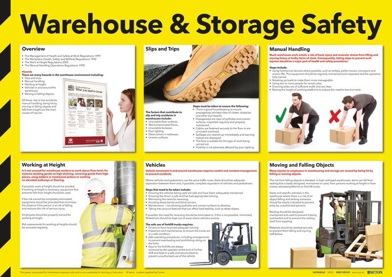 Warehouse & Storage Safety Poster | Seton