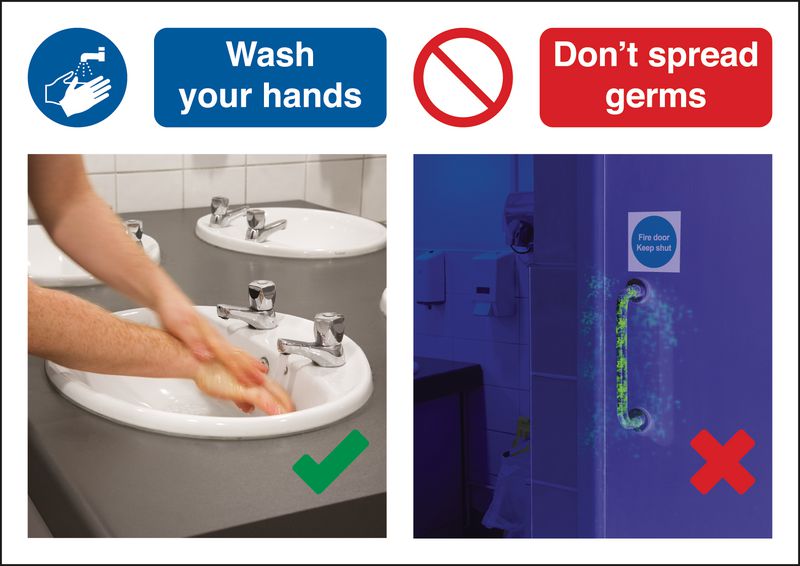 Wash Your Hands Don't Spread Germs Do & Don't Visual Signs | Seton